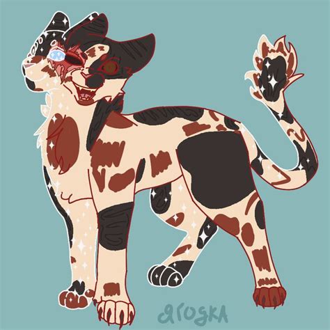 Пёстрая Зп и Сл в одном | Эскизы персонажей, Эскизы животных, Кот-воитель