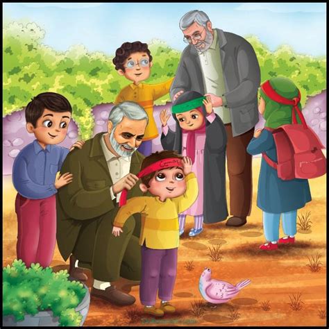 نقاشی سردار سلیمانی 100 نقاشی و رنگ آمیزی کودکانه حاج قاسم