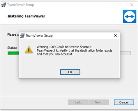 Installation Error TeamViewer Support