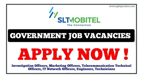 Sri Lanka Telecom Plc Slt Mobitel Job Vacancies Master