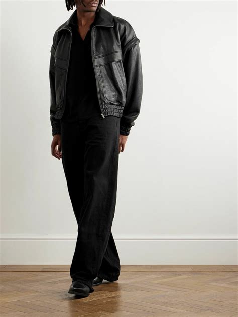 Saint Laurent Leather Jacket Black Saint Laurent