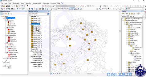 تعیین نزدیک ترین محدوده خدماتی به کمک نرم افزار Arcgis Closest Facility Analysis