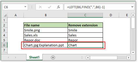 Excel Formula Remove Extension From File Name