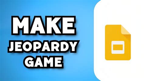 How To Make A Jeopardy Game On Google Slides Guide YouTube