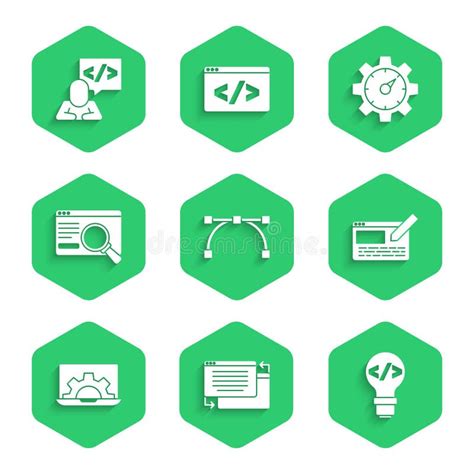 Set Bezier Curve UI Or UX Design Front End Development Web Website Statistic And Icon