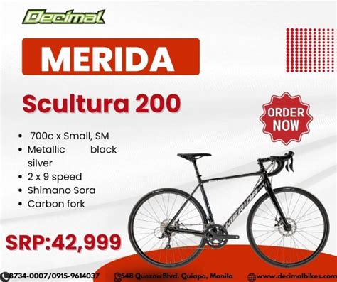 Merida Unit Scultura Metallic Black Silver Lazada Ph