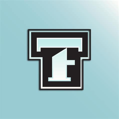 밝은 색상의 이니셜 Tf 로고는 E 스포츠 팀 등에 적합합니다 프리미엄 벡터