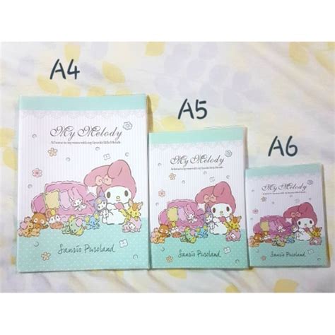 My Melody Notebook A4 A5 A6 Shopee Malaysia