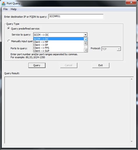 Sharing Endpoint Technology Experience Port Query Tool