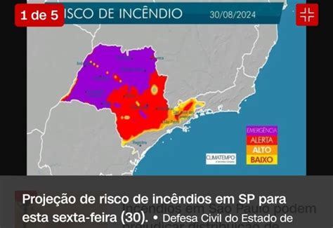 Notícia Alerta De Incêndio Defesa Civil De Sp Emite Aviso De Risco