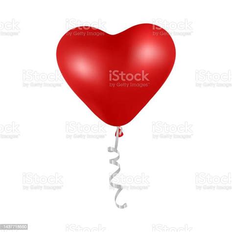 현실적인 스타일의 심장 형태로 흰색 배경 풍선에 심장의 형태로 벡터 빨간 풍선 3차원 형태에 대한 스톡 벡터 아트 및 기타 이미지 3차원 형태 공휴일 기념일 Istock