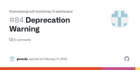Deprecation Warning · Issue 84 · Themesbergvolt Bootstrap 5 Dashboard · Github