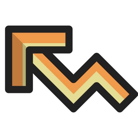 Zigzag Arrow Generic Outline Color Icon