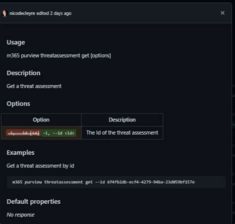 New Command Purview Threatassessment Get Issue Pnp Cli Microsoft GitHub