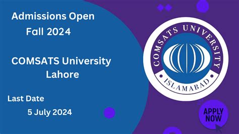 Admissions Open Fall 2024 Comsats University Lahore