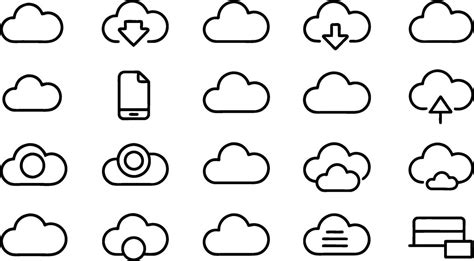 Cloud Computing Icons Set Illustration 44796196 Vector Art At Vecteezy