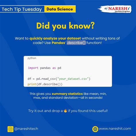 Datascience Pandas Pythontips Techtiptuesday Machinelearning