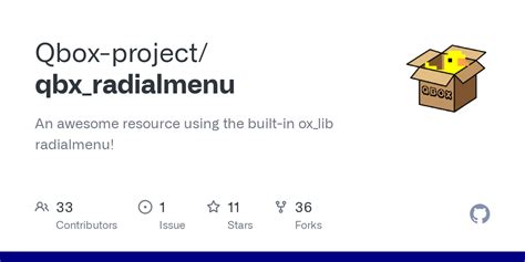 Qbxradialmenureadmemd At Main · Qbox Projectqbxradialmenu · Github