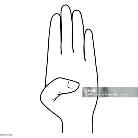 손 제스처의 연속적인 한 선 그리기 벡터 일러스트 레이 션 개념에 대한 스톡 벡터 아트 및 기타 이미지 개념 개념과 주제 긍정적인 감정 표현 Istock