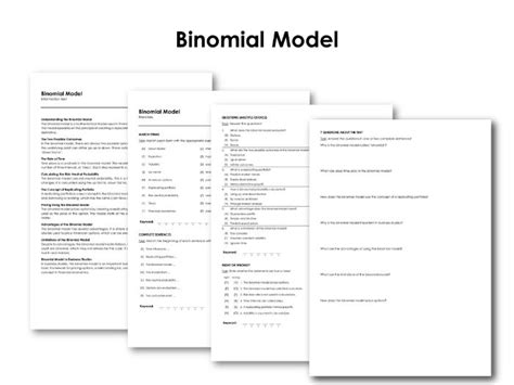 Binomial Model Teaching Resources