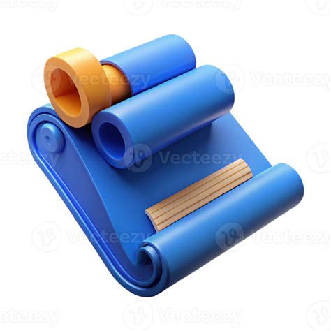 Blue And Orange 3d Render Abstract Illustration 53919382 Png