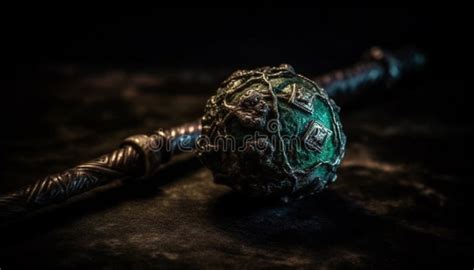 Levitating Sphere Triumphs Over Dark Space Generated By Ai Stock Illustration Illustration Of