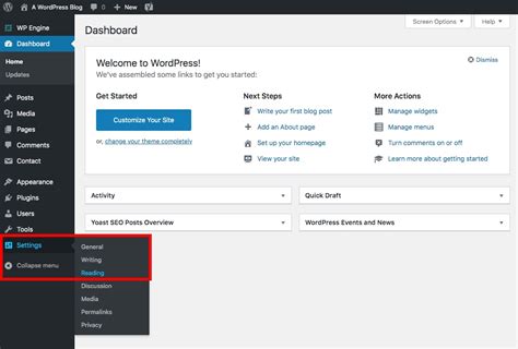 how to set and edit your wordpress homepage