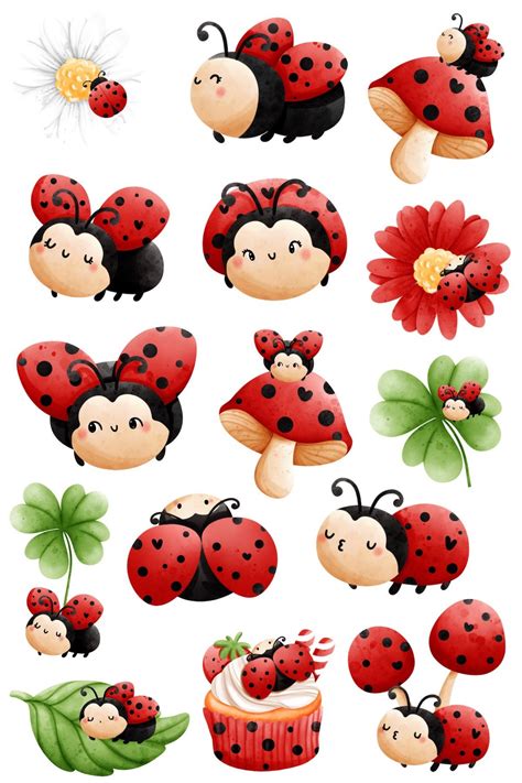 Lady Bug Stickers Journal And Planner Stickers Etsy