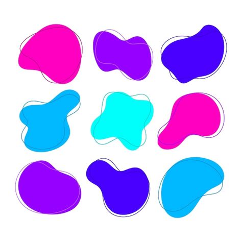 Premium Vector Abstract Fluid Hand Drawn Organic Shapes