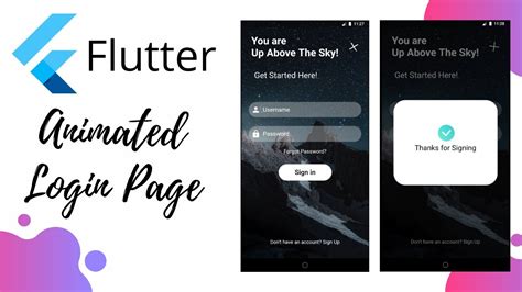 Flutter Animated Login Page With Authentication Using Firebase
