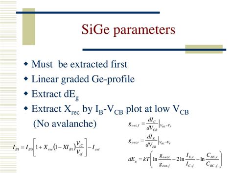 Mextram 504 Parameter Extraction Ppt Download