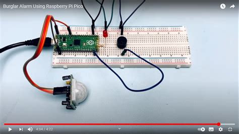 Burglar Alarm Using Raspberry Pi Pico