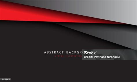 추상적 인 빨간색 회색 금속 삼각형 빈 공간 디자인에 간단한 텍스트현대 미래 배경 벡터 일러스트 0명에 대한 스톡 벡터 아트 및 기타 이미지 Istock