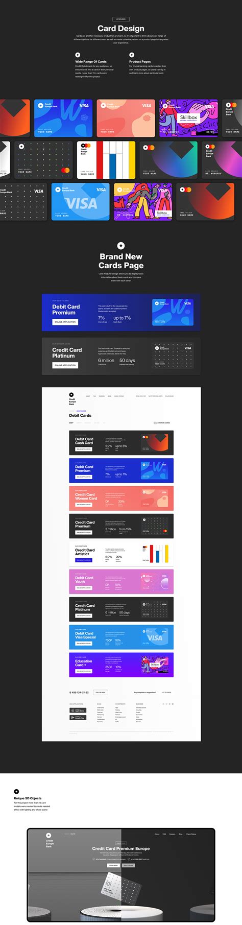 Credit Europe Bank Redesign UX UI Behance