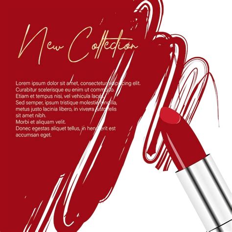 Premium Vector Glossy Red Lipstick Background