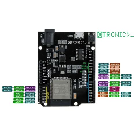 Wemos D1 R32 Esp32 4mb Development Board Wifi Bluetooth Dual Core