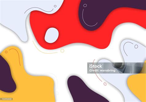 Abstract Doodle Template Design Decorative Artwork With Colors Minimal