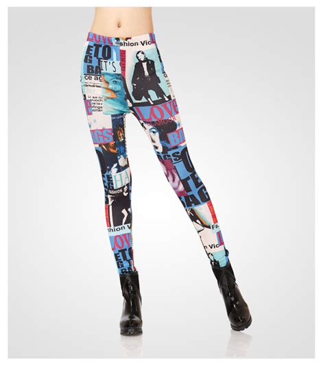Alphabetic Character Pattern Printing Wholesale Leather Legings First Leggings