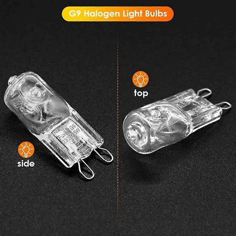 20pcs G9 Halogen Light Bulbs25w Clear Halogen Lamps Dimmablewarmwhite