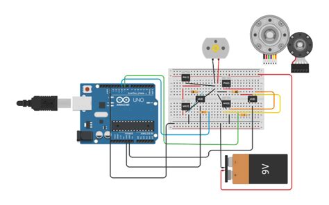 Circuit Design H Bridge Tinkercad