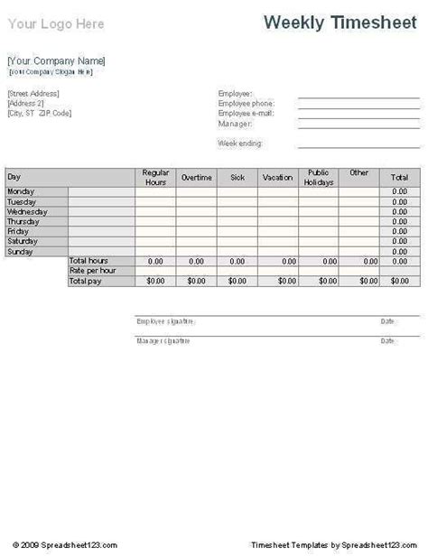 Microsoft Time Card Template Excel Cards Design Templates