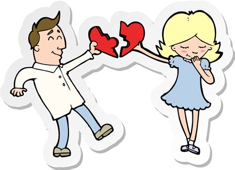 Pegatina De Una Pareja De Dibujos Animados Enamorada 44982803 Png