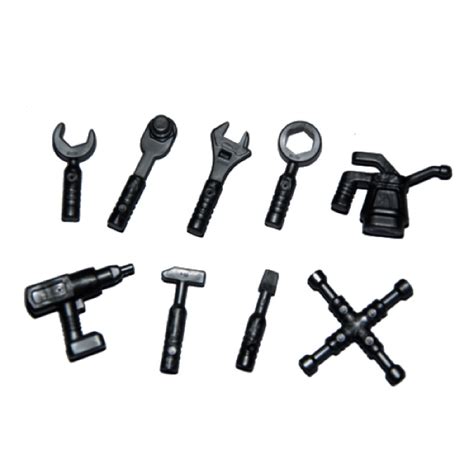 Lego® 11402 6030875 Minifigure Pack Of 9 Tools Black
