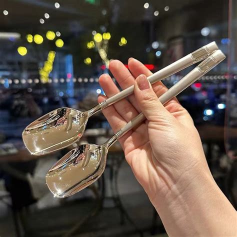 Stainless Steel Thickened Korean Square Spoon Large Round Spoon Soup