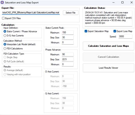 Ansys Motor Cad Lab Module Efficiency Maps Duty Cycle And Operating