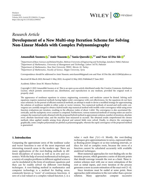 Pdf Development Of A New Multi Step Iteration Scheme For Solving Non Linear Models With