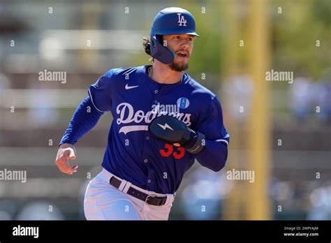 Los Angeles Dodgers James Outman Runs To Third Base In The First