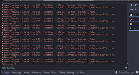 More Than 25k Error Logs While Editing Tileset · Issue 75564 · Godotenginegodot · Github