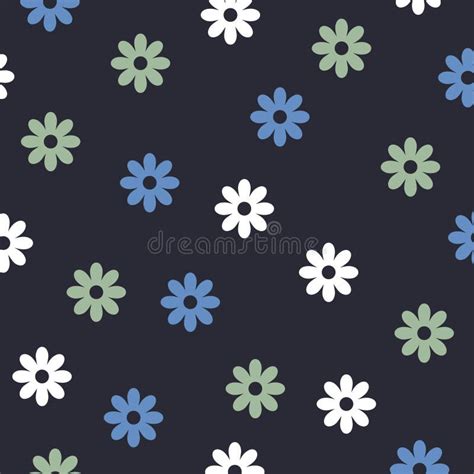 Modern Daisy Floral Pattern For Wallpaper Wall Art Social Media