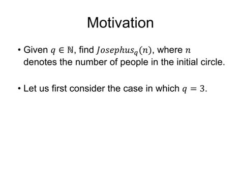 General Solution For Josephus Problem Pptx